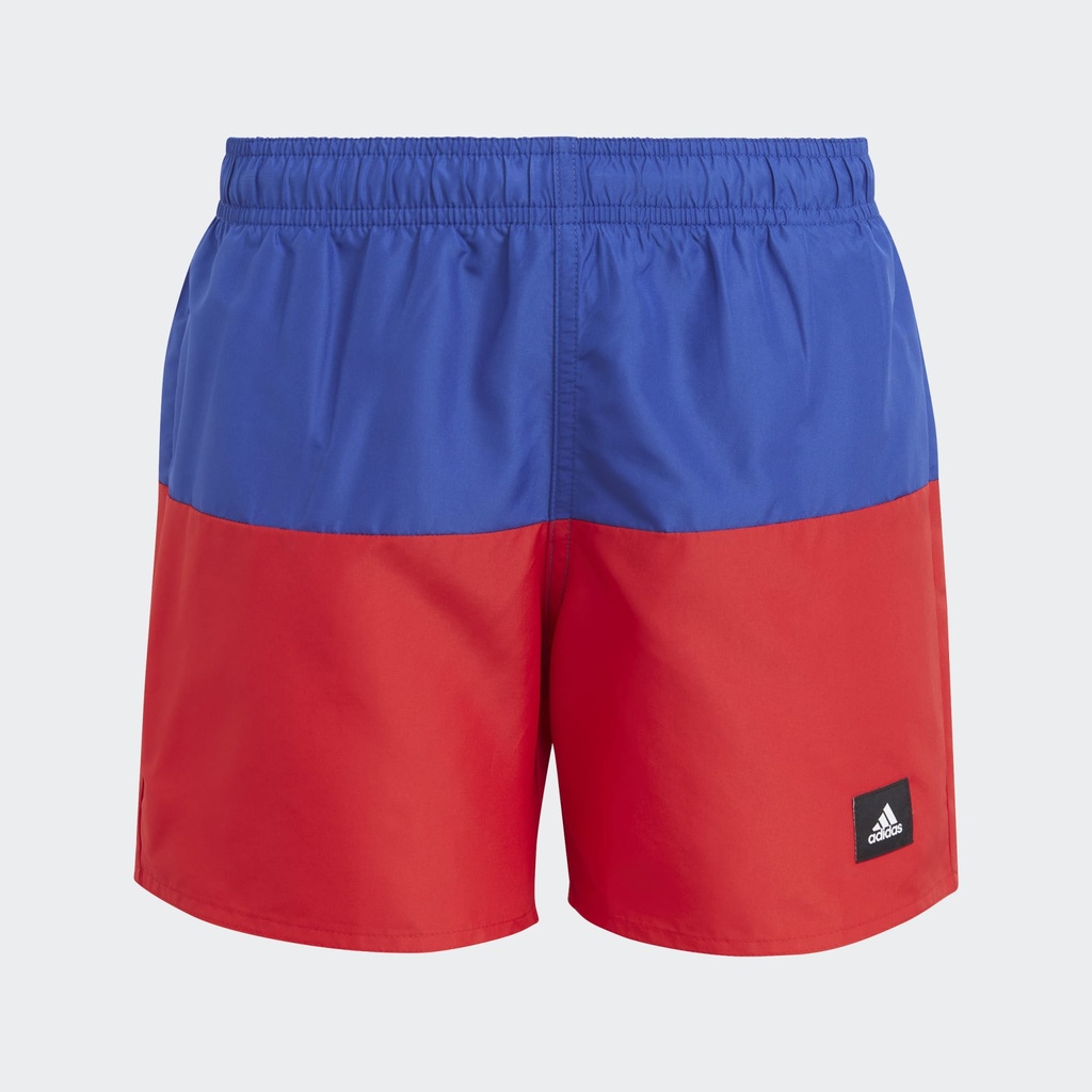 COLORBLOCK SWIM SHORTS - Semi Lucid Blue / Better Scarlet | BrandCo